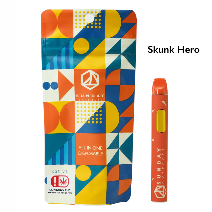 Skunk Hero 2g All In One-Live Resin – Sunday Extracts